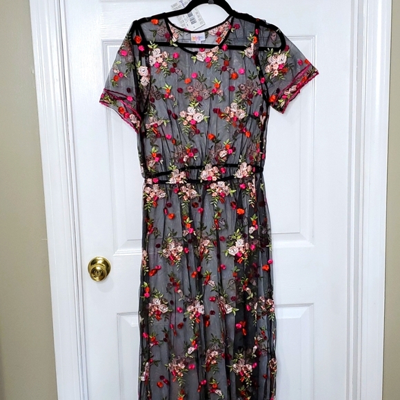 LuLaRoe | Dresses | Lularoe Deanne Ii Sheer Dress Overlay With ...